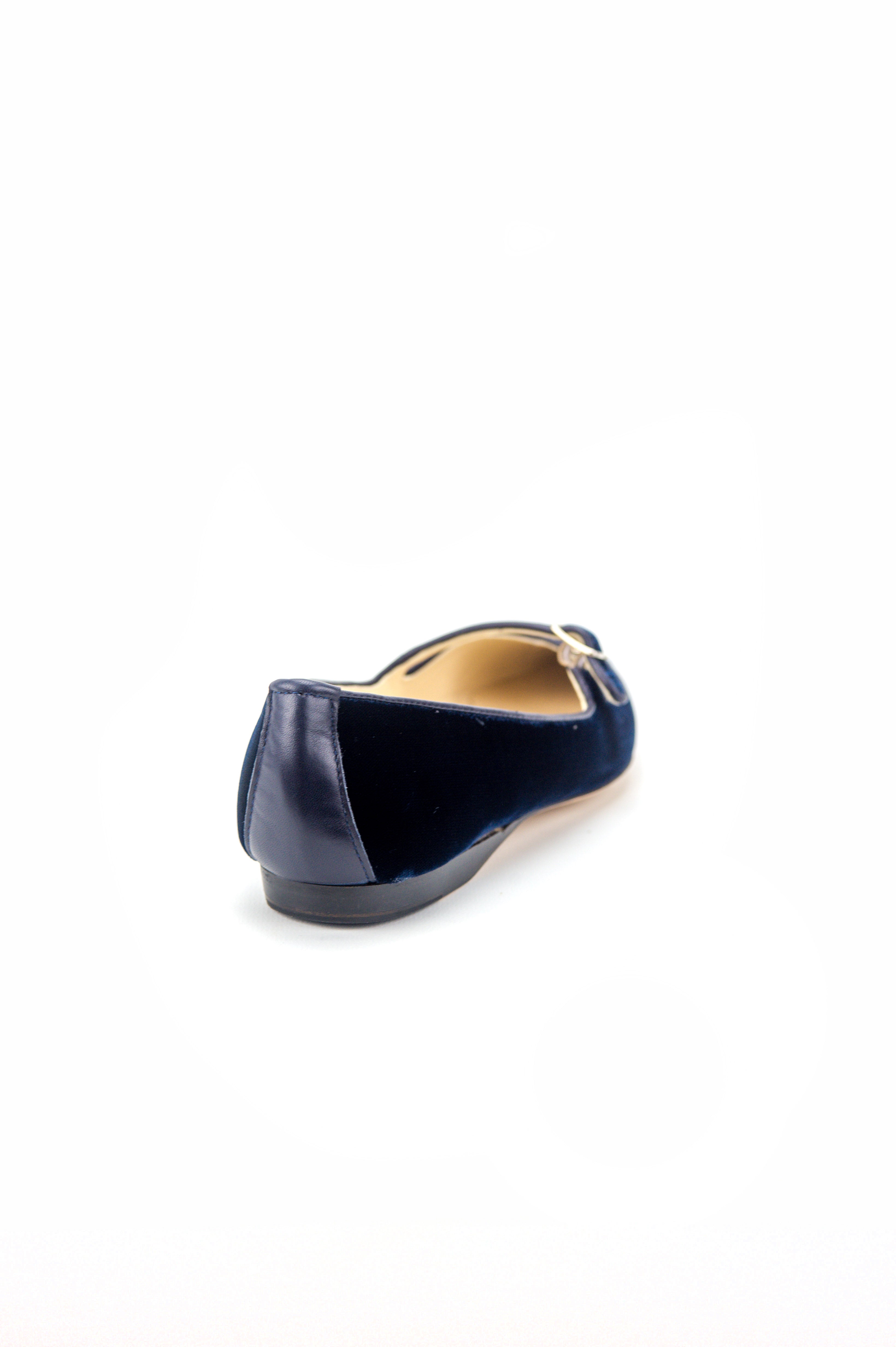 70's Strap+Bar Shoe Low Ballet-Oceano Velvet – Emma Hope shop